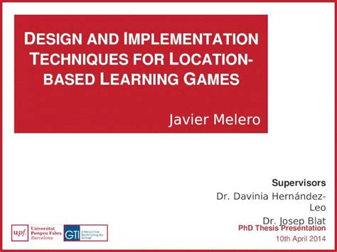 ppt design and implementation techniques for location based learning