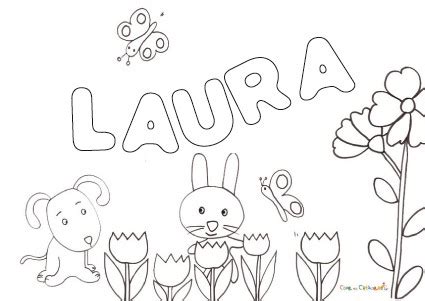 Nome Laura Da Colorare