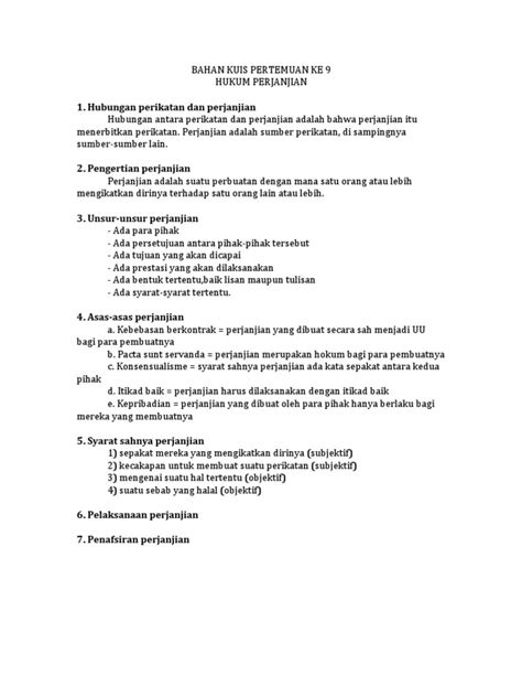 Bahan Kuis Pertemuan Ke 9 Pdf