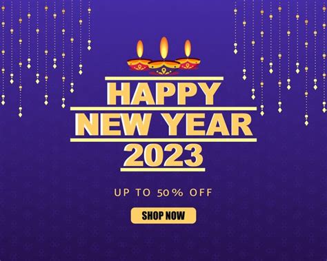 premium vector we wish you happy new year 2023 with indian hanging
