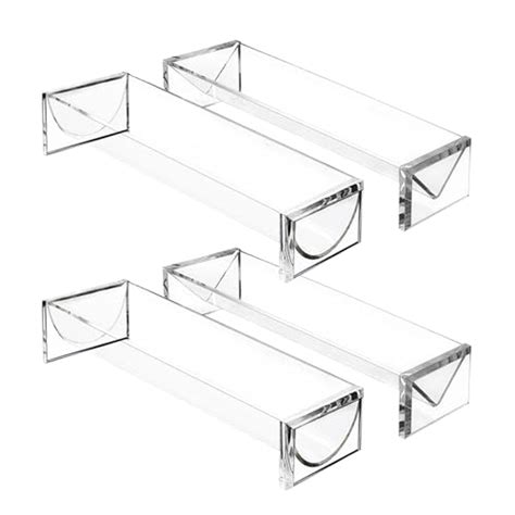 Supmaka Acrylic Cracker Holder For Serving 4 Pieces Clear Cracker Tray Party