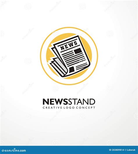 Logo Design Idea For Newsstand Business Stock Vector Illustration Of
