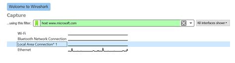 Networking Using Wireshark To Only Capture The Traffic Between My Computer And A Specific Host