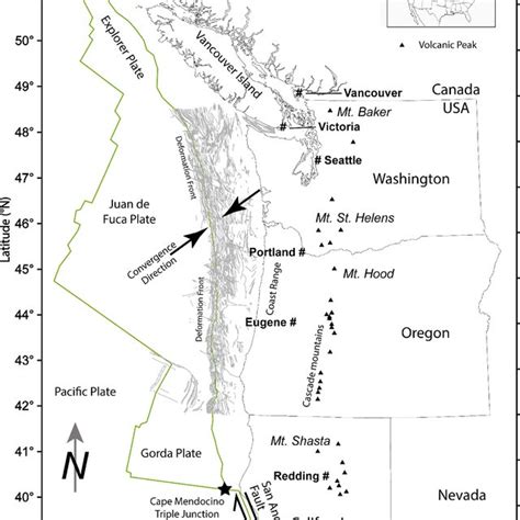 Cross Section Diagram Of The Central Cascadia Margin Subduction Zone