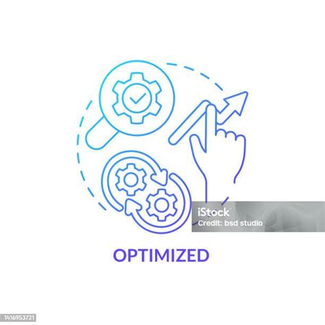 Optimized Blue Gradient Concept Icon Stock Illustration Download