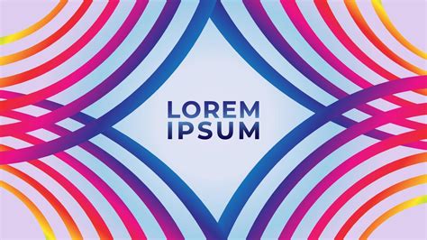 Futuristic Curved Lines With Multicolor Gradient Abstract Background Design 18902414 Vector Art