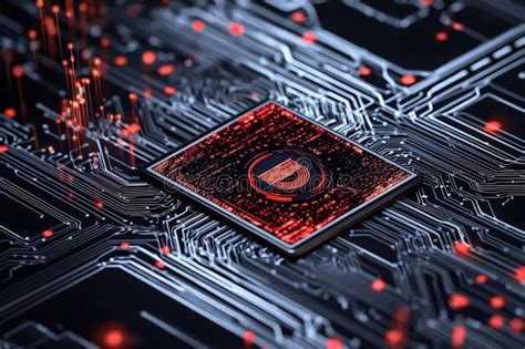 A Closeup View Of A Computer Chip On A Circuit Board Showcasing