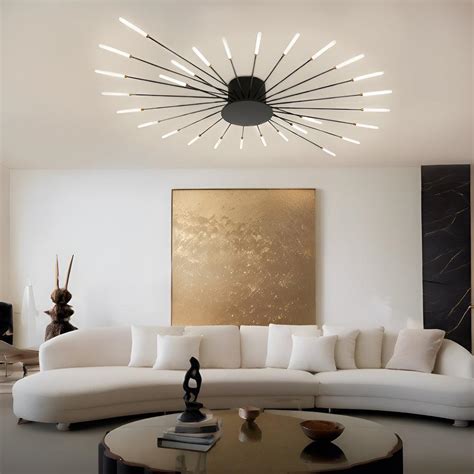 Modern Firework Led Flush Mount Ceiling Light For Living Room Clowas