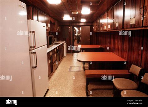 A View Of The Kitchen In One Of Several Converted Railway Cars Which