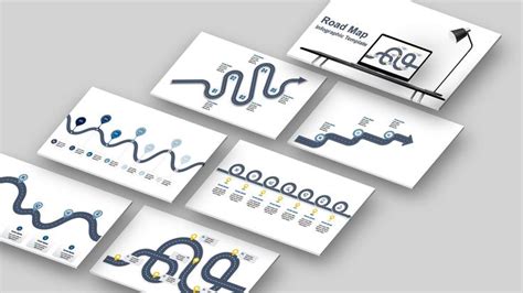 Six Business Cards With Different Diagrams On Them