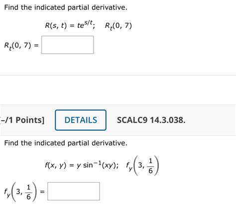 Solved Find The Indicated Partial Derivative Chegg