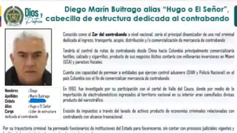 Él Es Diego Marín Alias “el Señor” Capturado Por Ser “el Máximo
