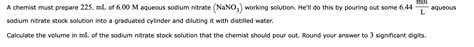 Solved A Chemist Must Prepare ML Of M Aqueous Sodium Chegg Com