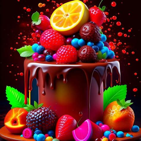 Фрукты Фрукты С днем рождения Сладости