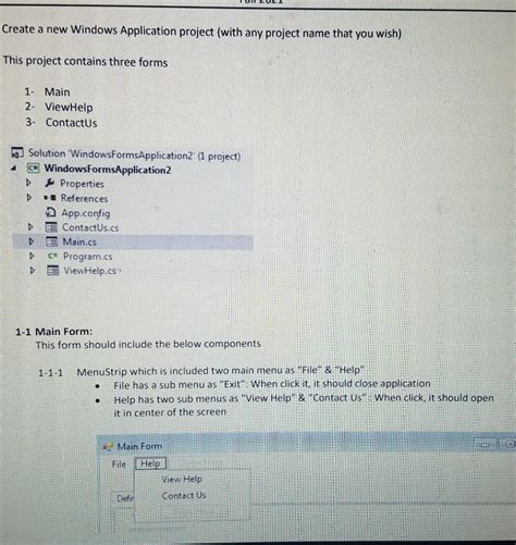 Create A New Windows Application Project With Any Chegg