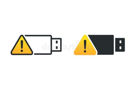 Flash Disk Warning Illustration Vector Stock Vector Illustration Of Data Alert