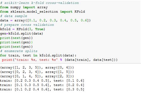 sklearn kfold my programming notes