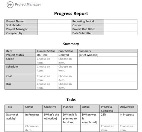Progress Report Template Excel 50 Koleksi Gambar