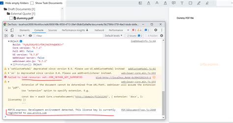 pdf js express not working in dev or staging environment technical