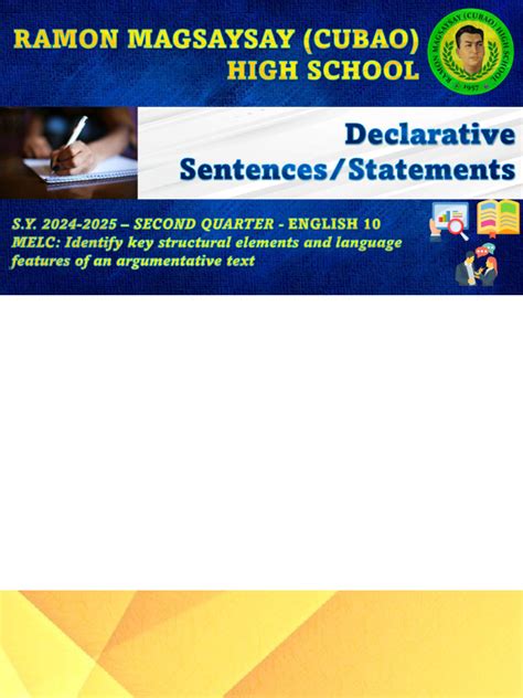 English 10 Q2 Declarative Statement Pdf Grammatical Gender Grammatical Number