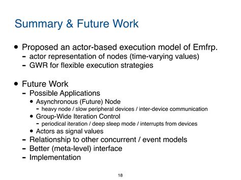 Towards An Integration Of The Actor Model In An Frp Language For Small Scale Embedded Systems Ppt