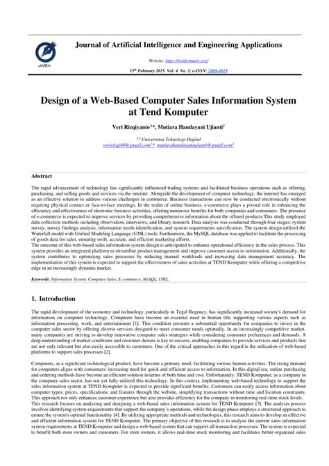 pdf design of a web based computer sales information system at tend