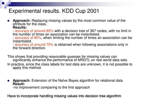 Ppt Experiments With Mrdtl A Multi Relational Decision Tree Learning Algorithm Powerpoint