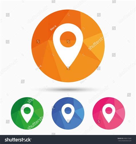 Map Pointer Icon GPS Location Symbol Royalty Free Stock Vector