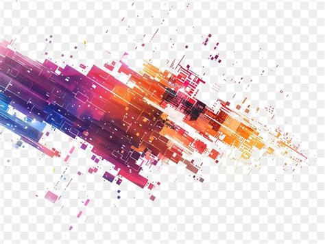 Premium PSD Pixel Sorting Glitch With Rearranged Pixels Abstract Shapes Texture Effect FX Film