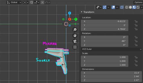 Mirror Mirrored Object Is Misaligned When Compared To Its Source Object Blender Stack Exchange