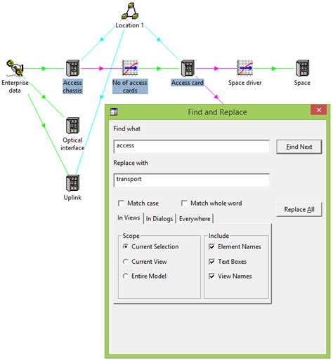 replacing text in views and data dialogs auditing the structure of a