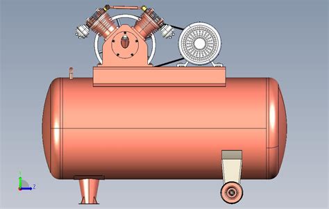 活塞式空气压缩机stp Iges 模型图纸下载 懒石网