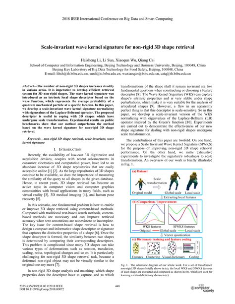 Pdf Scale Invariant Wave Kernel Signature For Non Rigid 3d Shape Retrieval