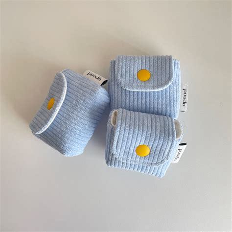 Corduroy Mini Pouch Pink Sky 에어팟 파우치 버즈 파우치