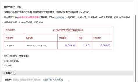 Xml格式数电票阅读器