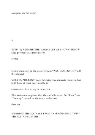 ASSIGNMENT C MERGING DATA FILES IN STATA Do Docx