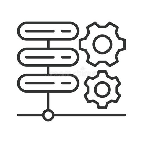 Server Settings Icon In Line Design Server Settings Configuration