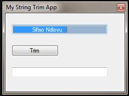 How To Trim Characters In C SELECT SIFISO