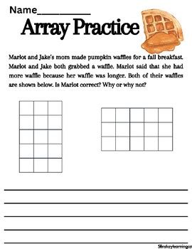 Array Practice Let S Create Arrays Grades 1 3 By SlinskeyLearningCo