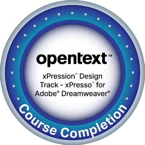 Opentext Course Completion Xpression Design Track Xpresso For Adobe