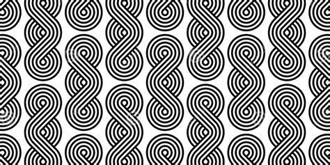 Abstract Black White Stripe Line Geometric Circle Background Wave Pattern Retro Styled