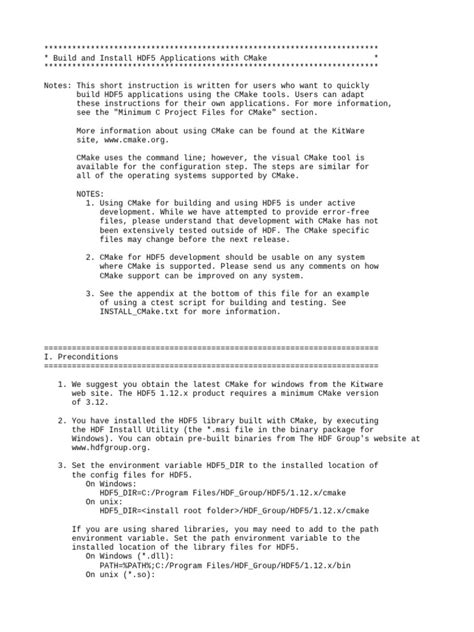 Using Hdf5 Cmake Pdf