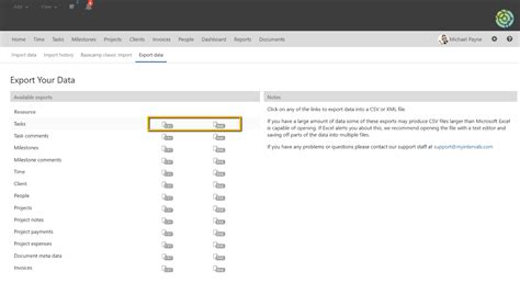 is there a way to report or export the date created for tasks