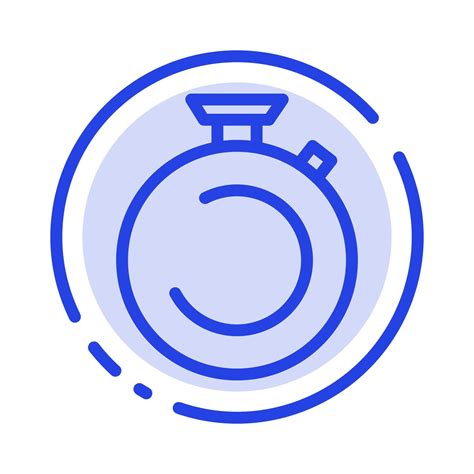 Compass Clock Stopwatch Timer Watch Blue Dotted Line Line Icon 14333629 Vector Art At Vecteezy