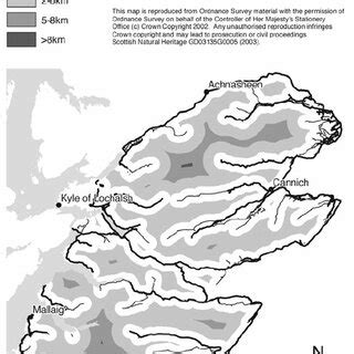 Study Area Buffer Zones At And Km Distances Download Scientific Diagram
