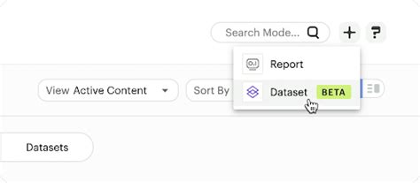 Datasets Query And Analyze Data Mode Support