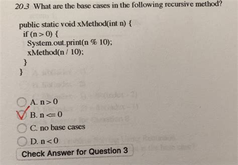 solved 20 3 what are the base cases in the following