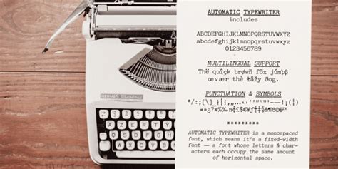 Automatic Typewriter Font Download Fonts Empire