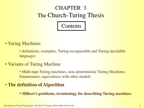 Ppt Chapter 3 The Church Turing Thesis Powerpoint Presentation Free