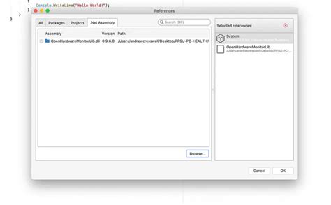 Using Open Hardware Monitor Source Code DLL With C